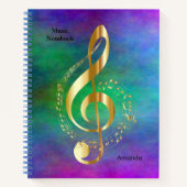 Music Notebook with Treble Clef Design | Zazzle