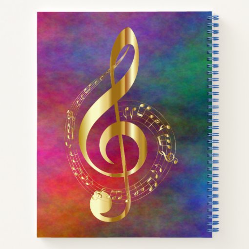 Music Notebook with Treble Clef Design | Zazzle