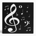 Music Notes 2" Ring Binder | Zazzle