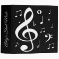 Music Notes 2" Ring Binder | Zazzle
