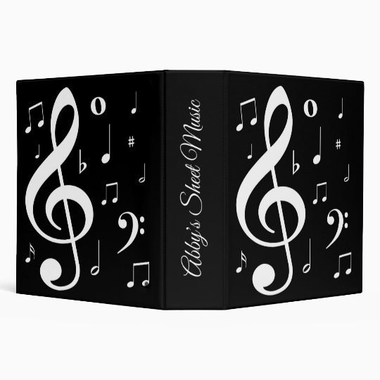Music Notes 2" Ring Binder | Zazzle.com