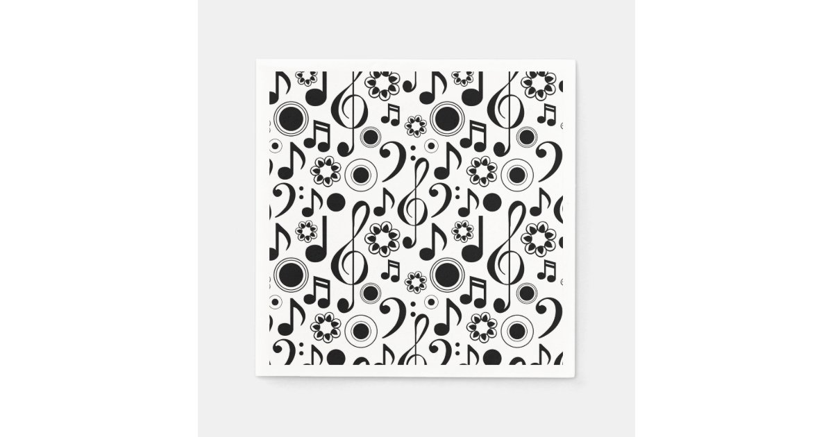 Music Notes and Clefs Napkins | Zazzle