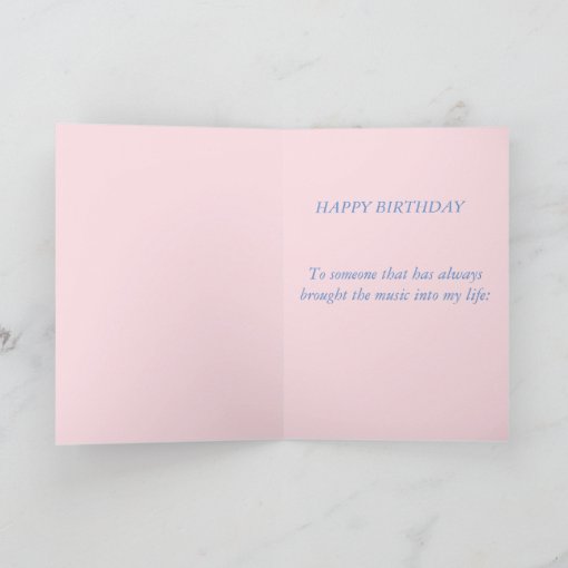 Music Notes and Text Birthday Greeting Card Friend | Zazzle