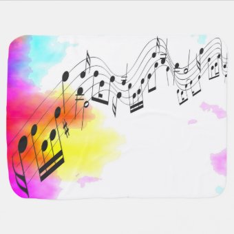 MUSIC NOTES Baby Blanket | Zazzle