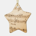 Music Notes Background Ceramic Ornament | Zazzle