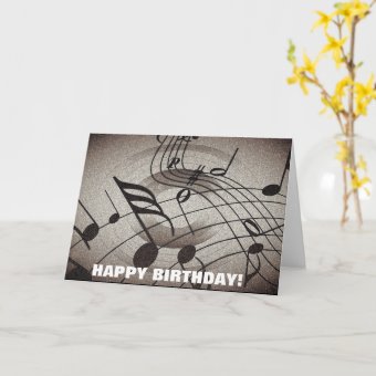Music Notes Birthday Greeting Card | Zazzle