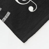 Music Notes Black and White Fleece Blanket | Zazzle