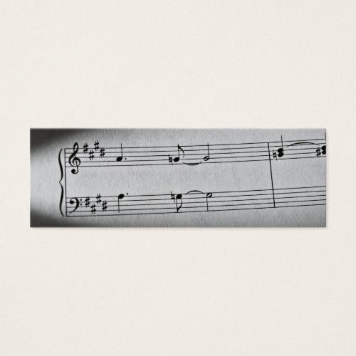 Music Notes Bookmark Business Card Template