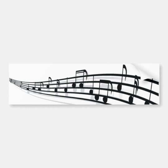 Music Notes Bumper Sticker | Zazzle.com