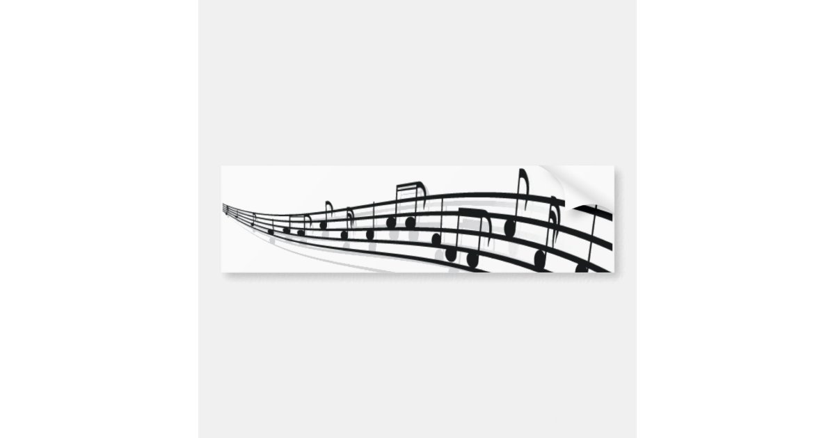 Music Notes Bumper Sticker | Zazzle