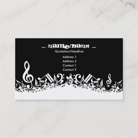 Music notes Business card | Zazzle.com