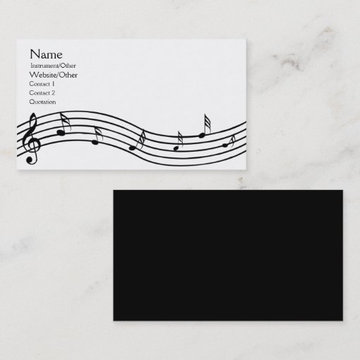 Music Notes Business Card | Zazzle
