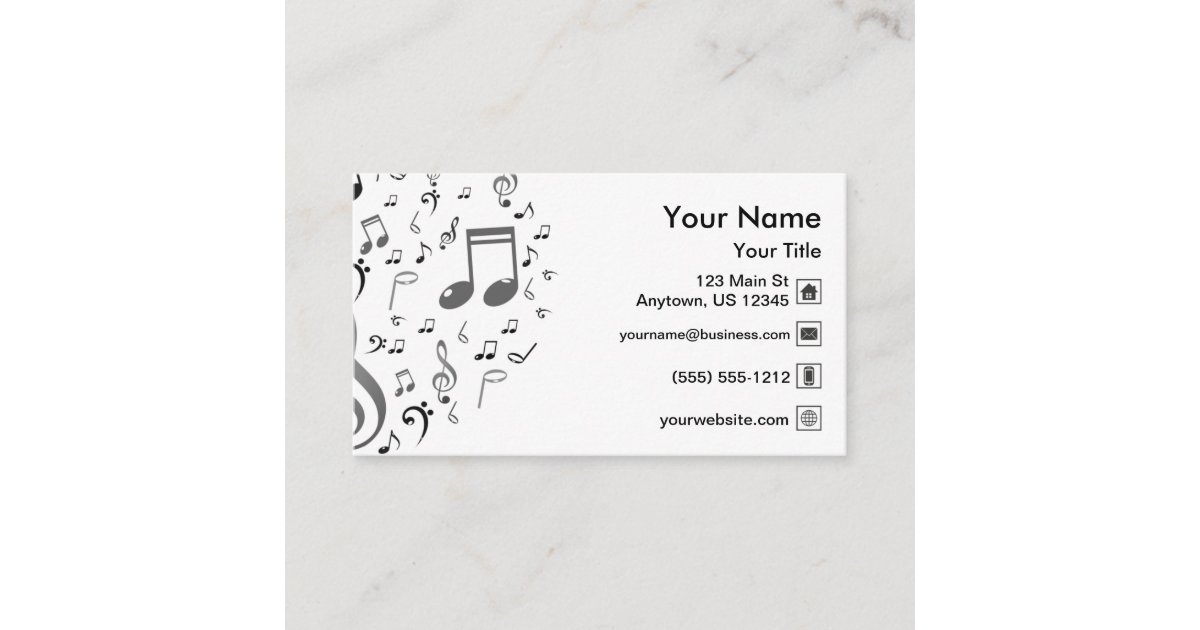 Music Notes Business Card | Zazzle