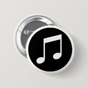 Music Notes Button | Zazzle