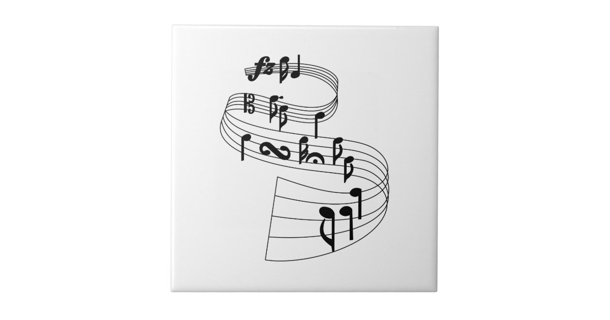 Music Notes Ceramic Tile | Zazzle