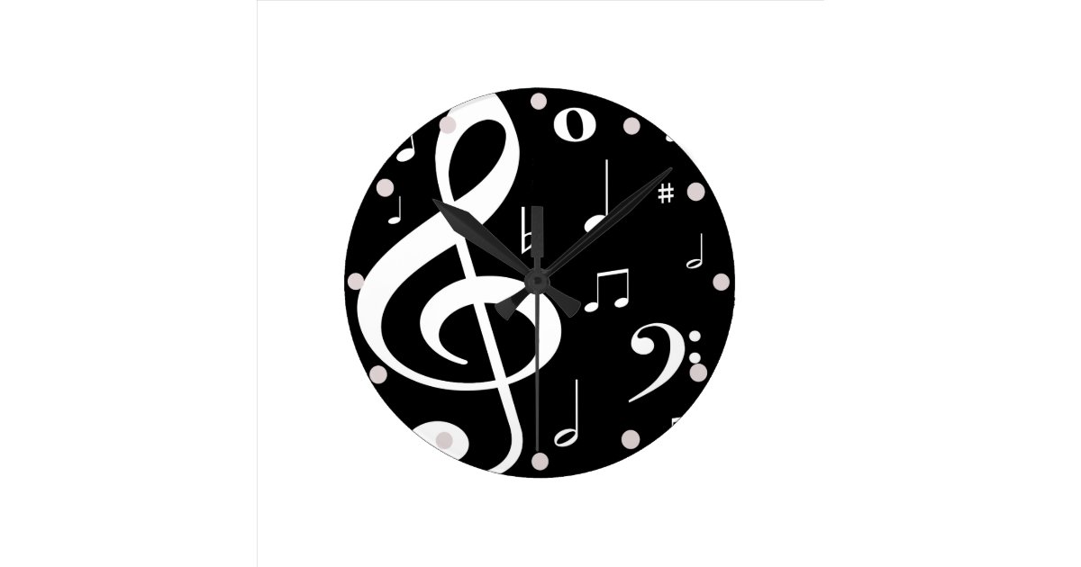 Music Notes Clock | Zazzle.com