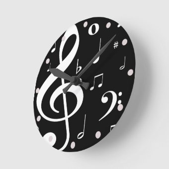 Music Notes Clock | Zazzle