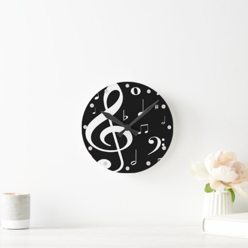 Music Notes Clock | Zazzle