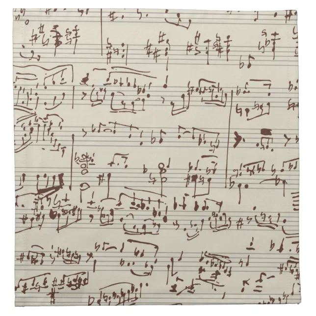 Music notes cloth napkin | Zazzle