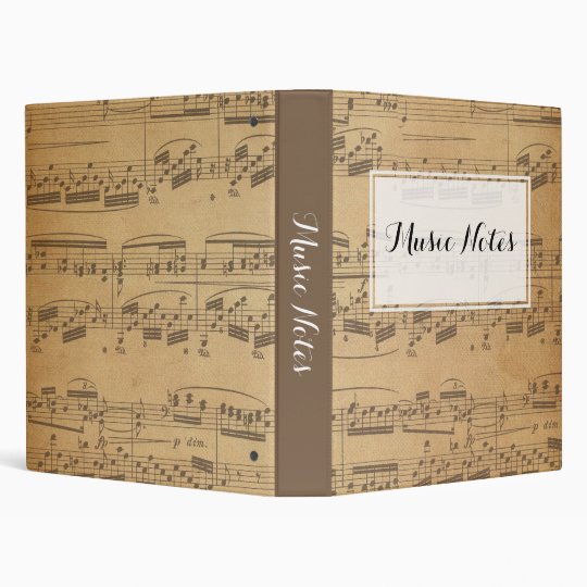 Music Notes Custom Binder | Zazzle.com