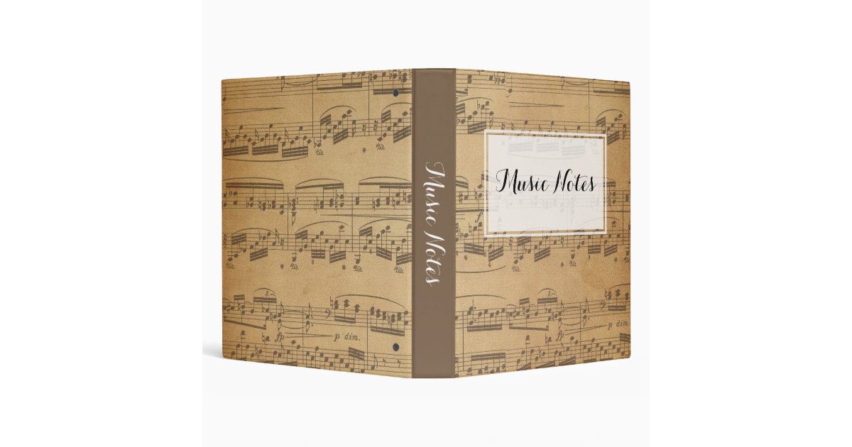 Music Notes Custom Binder | Zazzle