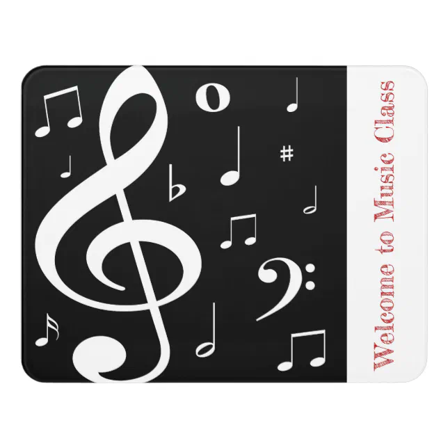 Music Notes Door Sign | Zazzle