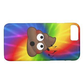 Music Notes Emoji Poop iPhone Case (tie dye) | Zazzle