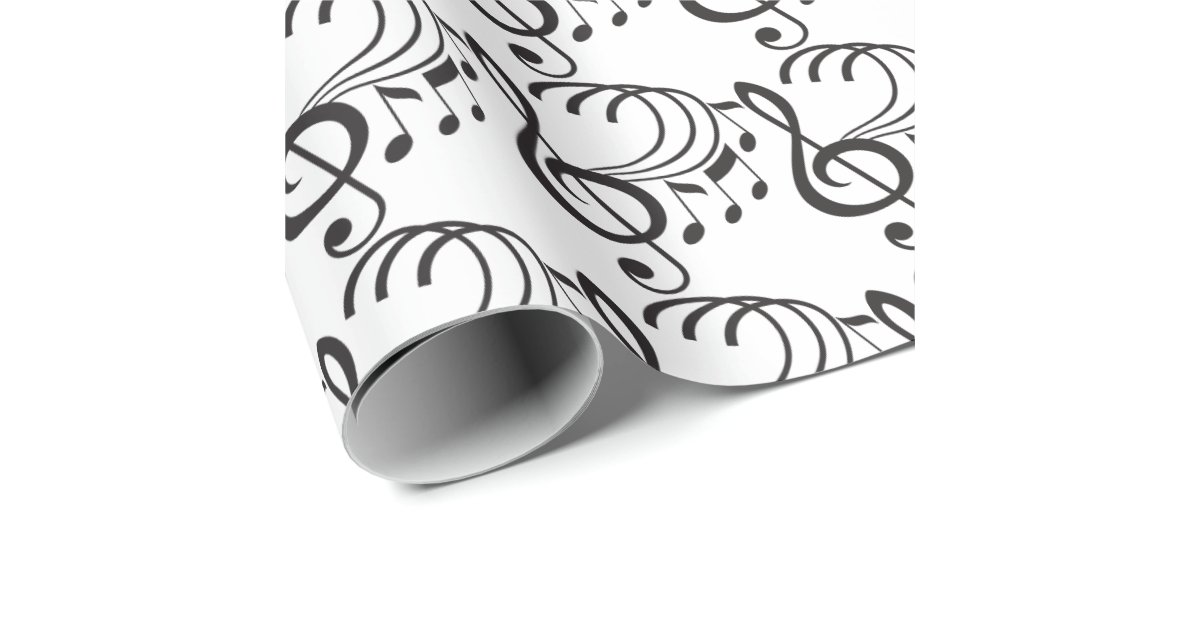 Music Notes Gift Wrap | Zazzle