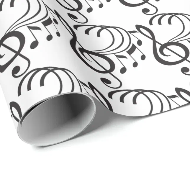Music Notes Gift Wrap | Zazzle