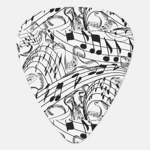 MUSIC NOTES-GUITAR PICK | Zazzle