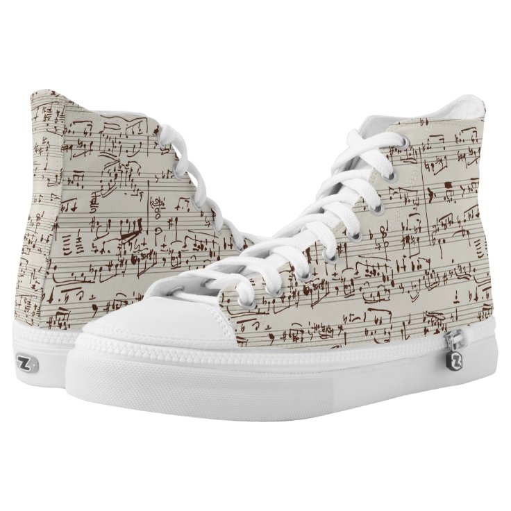 Music notes High-Top sneakers | Zazzle