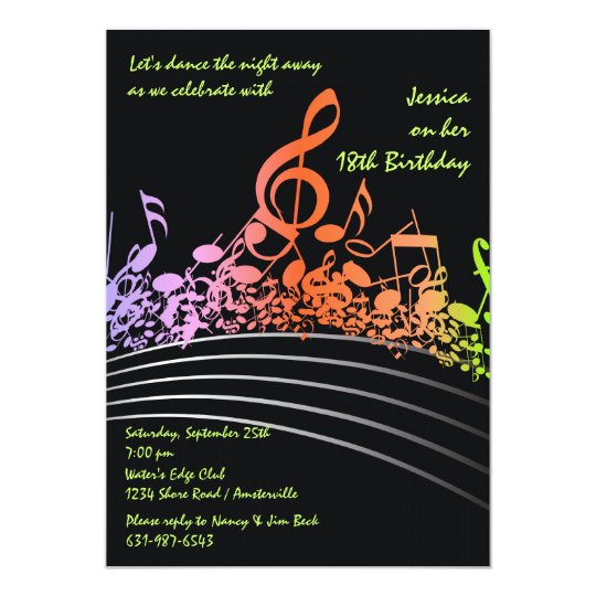 Music Notes Invitation | Zazzle.com