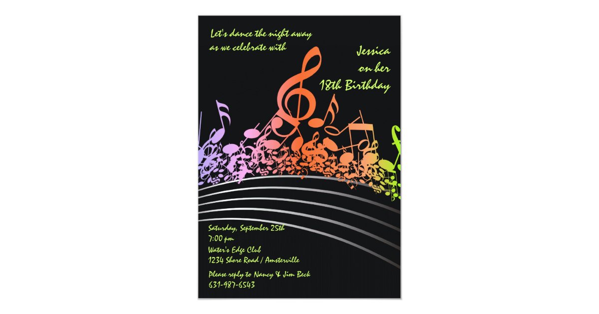 Music Notes Invitation | Zazzle.com