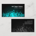 Music Notes Jumble Turquoise Business Card | Zazzle