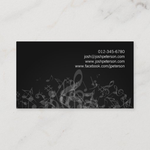 Music Notes Jumble Turquoise Business Card | Zazzle