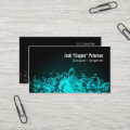 Music Notes Jumble Turquoise Business Card | Zazzle
