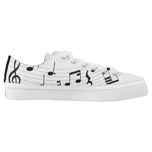Music Notes Low Top Sneakers Shoes | Zazzle