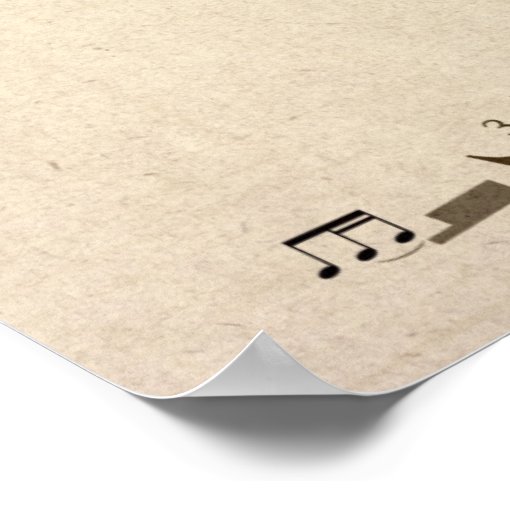 Music Notes Map of the World Poster | Zazzle