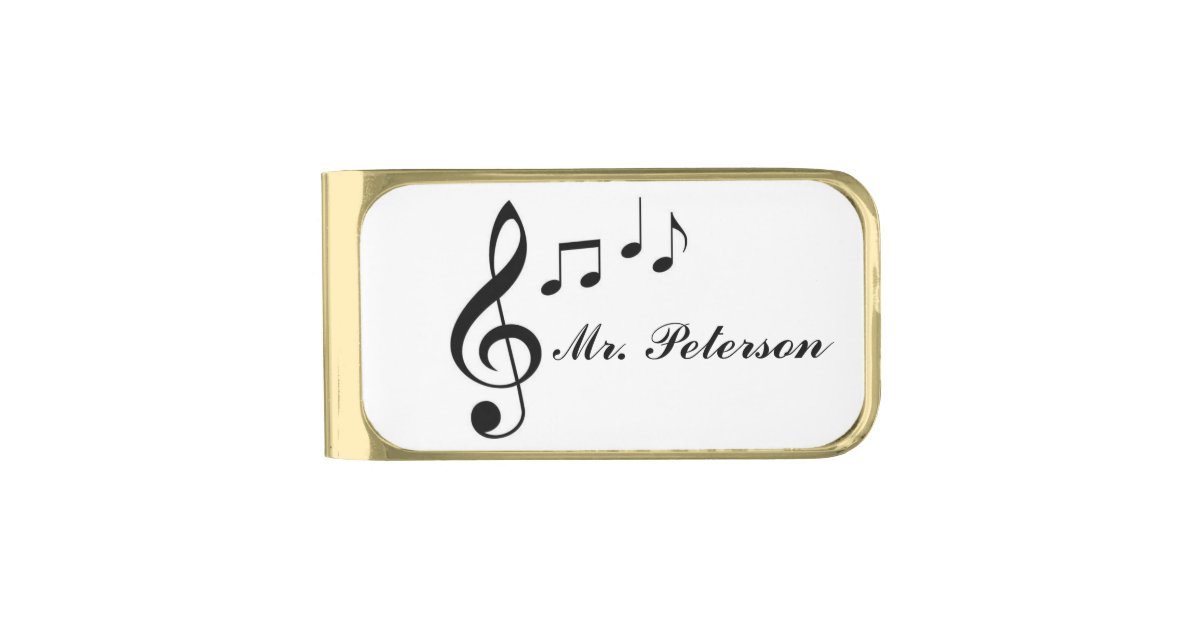 "Music Notes" Money Clip | Zazzle