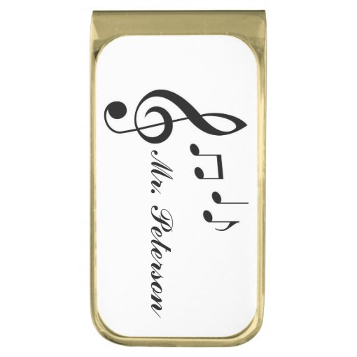 "Music Notes" Money Clip | Zazzle