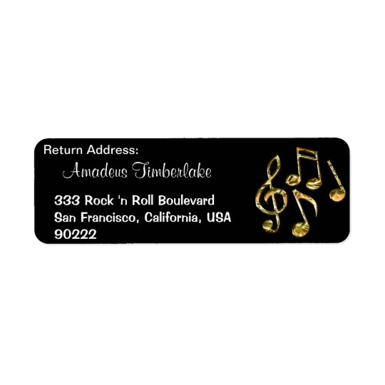 Music Notes Music Lovers Return Address Labels | Zazzle.com