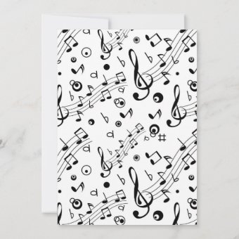 Music Notes Musical Wedding Invitation | Zazzle