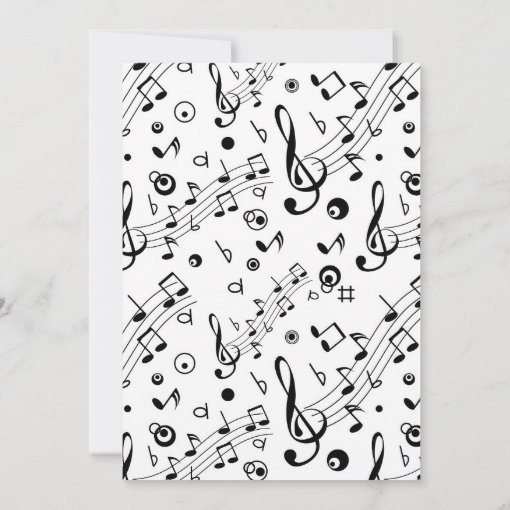 Music Notes Musical Wedding Invitation | Zazzle