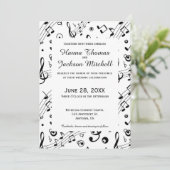 Music Notes Musical Wedding Invitation | Zazzle
