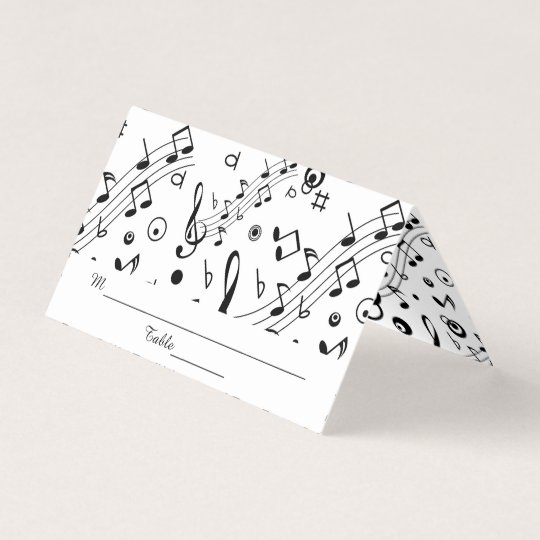 Music Notes Musical Wedding Place Card | Zazzle.com
