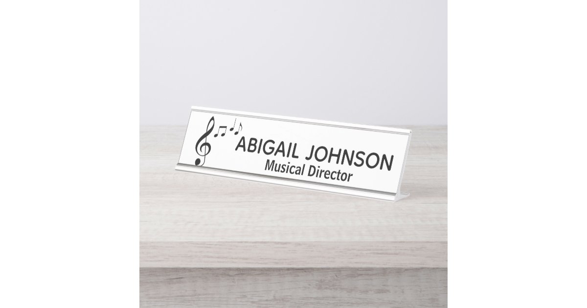 "Music Notes" Name Plate | Zazzle