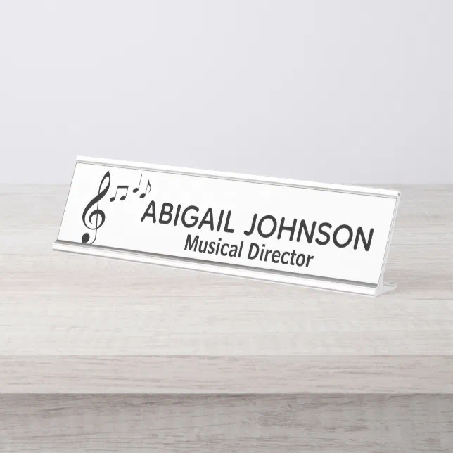 "Music Notes" Name Plate | Zazzle