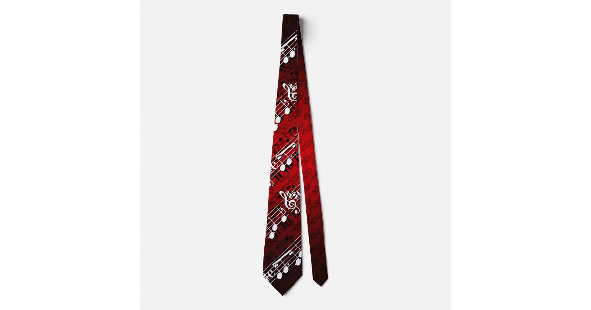 Music Notes Neck Tie | Zazzle