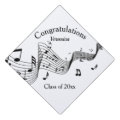 Music Notes on White Graduation Cap Topper | Zazzle
