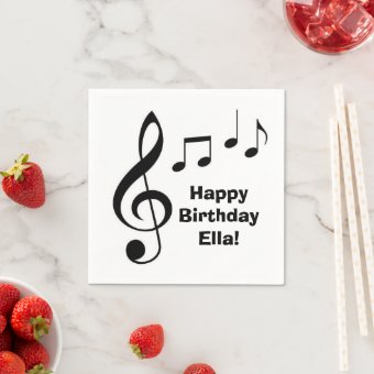 "Music Notes" Paper Napkins | Zazzle